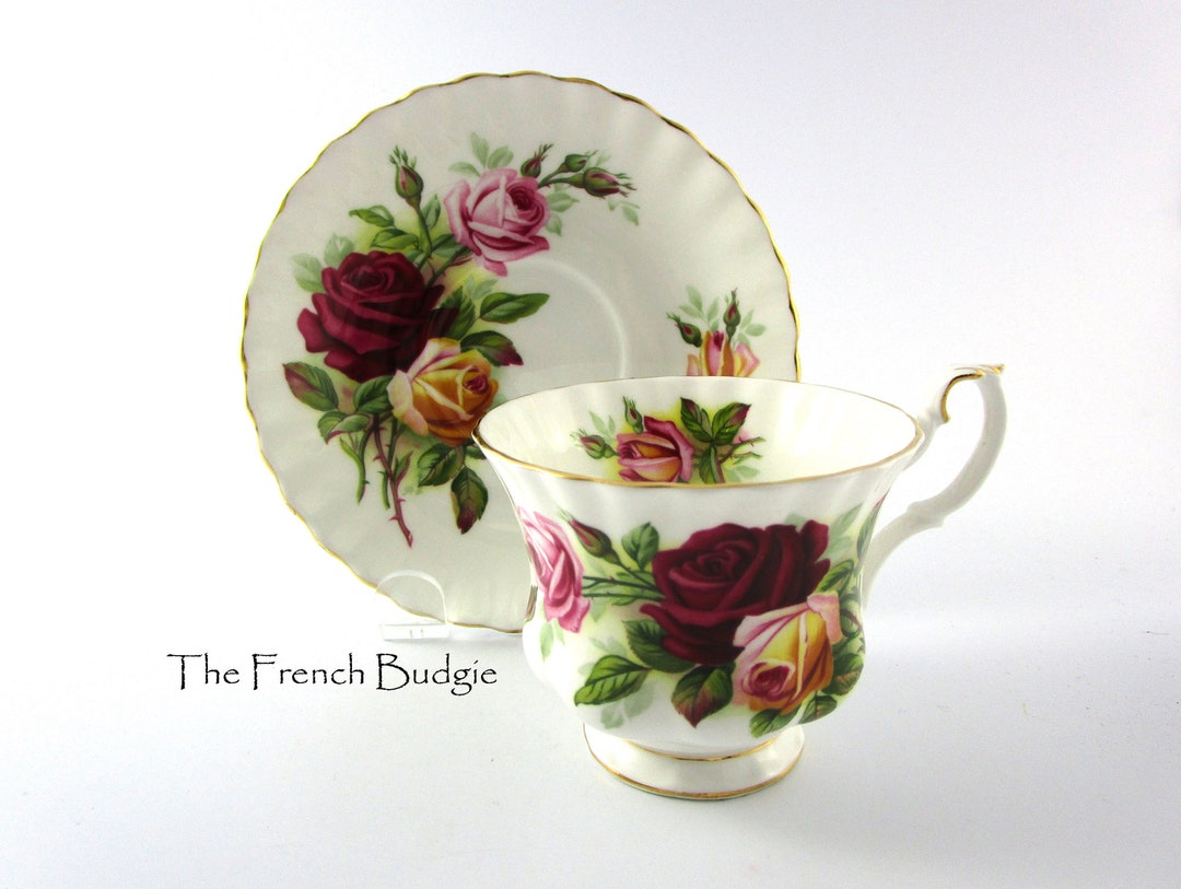 Royal Albert "kings Ransom" Vintage Red, Pink and Yellow Rose Teacup ...