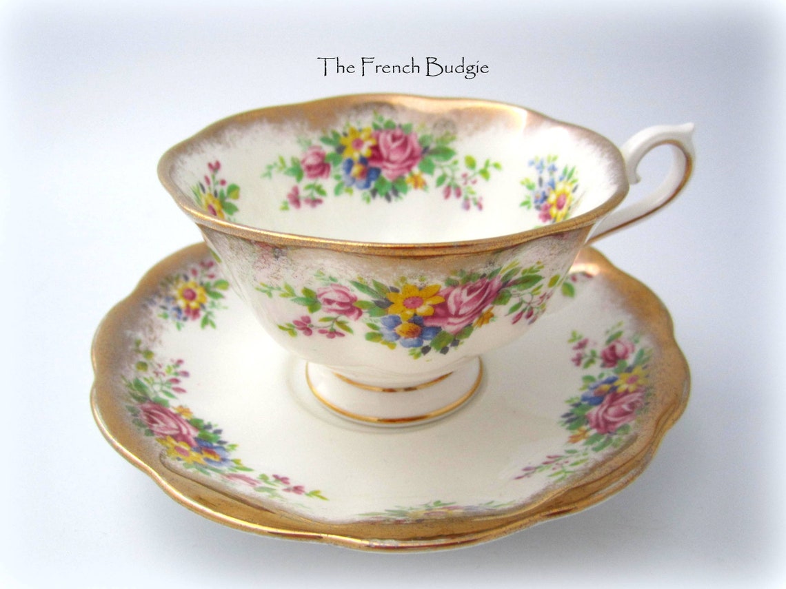 Royal Albert Vintage Spring Bouquet Teacup and Saucer Set Made in ...