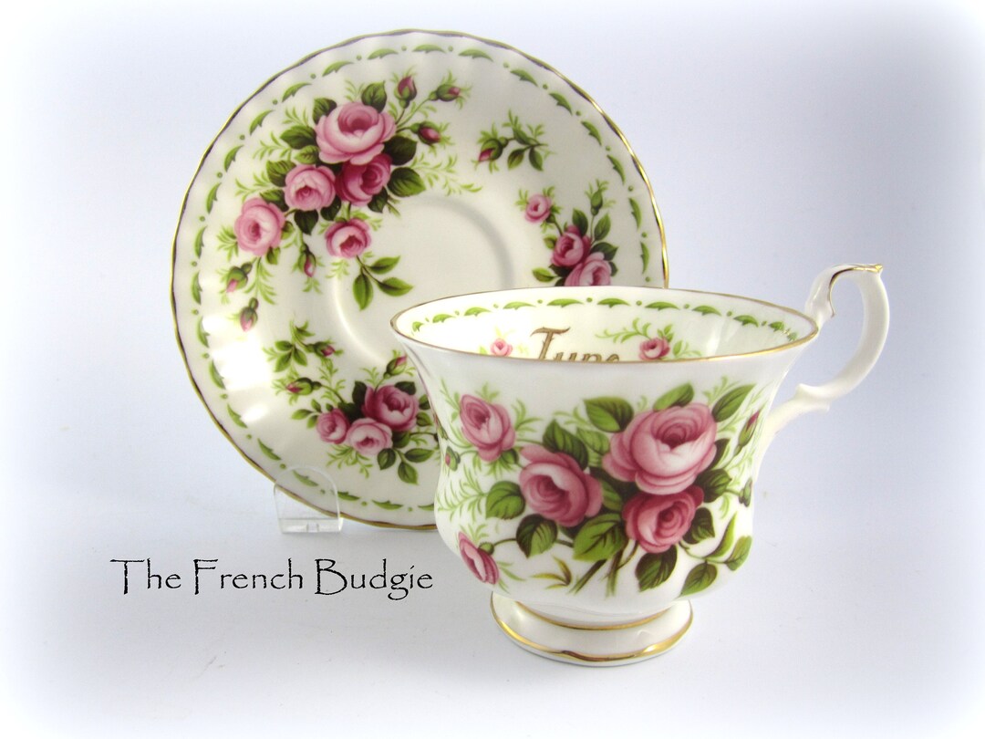 Royal Albert June Flower of the Month Tea Cup and Saucer Set Made in ...