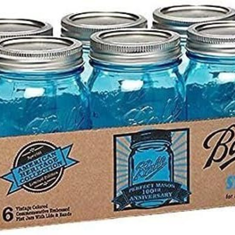 Blue Mason Jars - Etsy