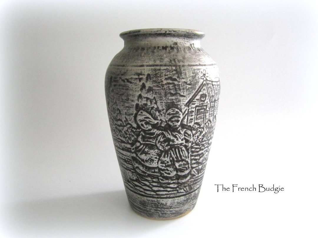 Medalta Silver Gray Vase Made in Canada - Etsy