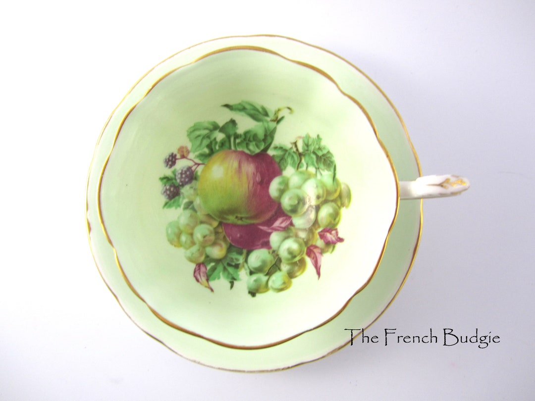 Vintage Paragon Double Warrant Fruit, Apples, Berries and Grapes Tea ...