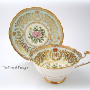 Paragon Gold Queen Elizabeth Commemorative Coronation 1953 Tea Cup and ...