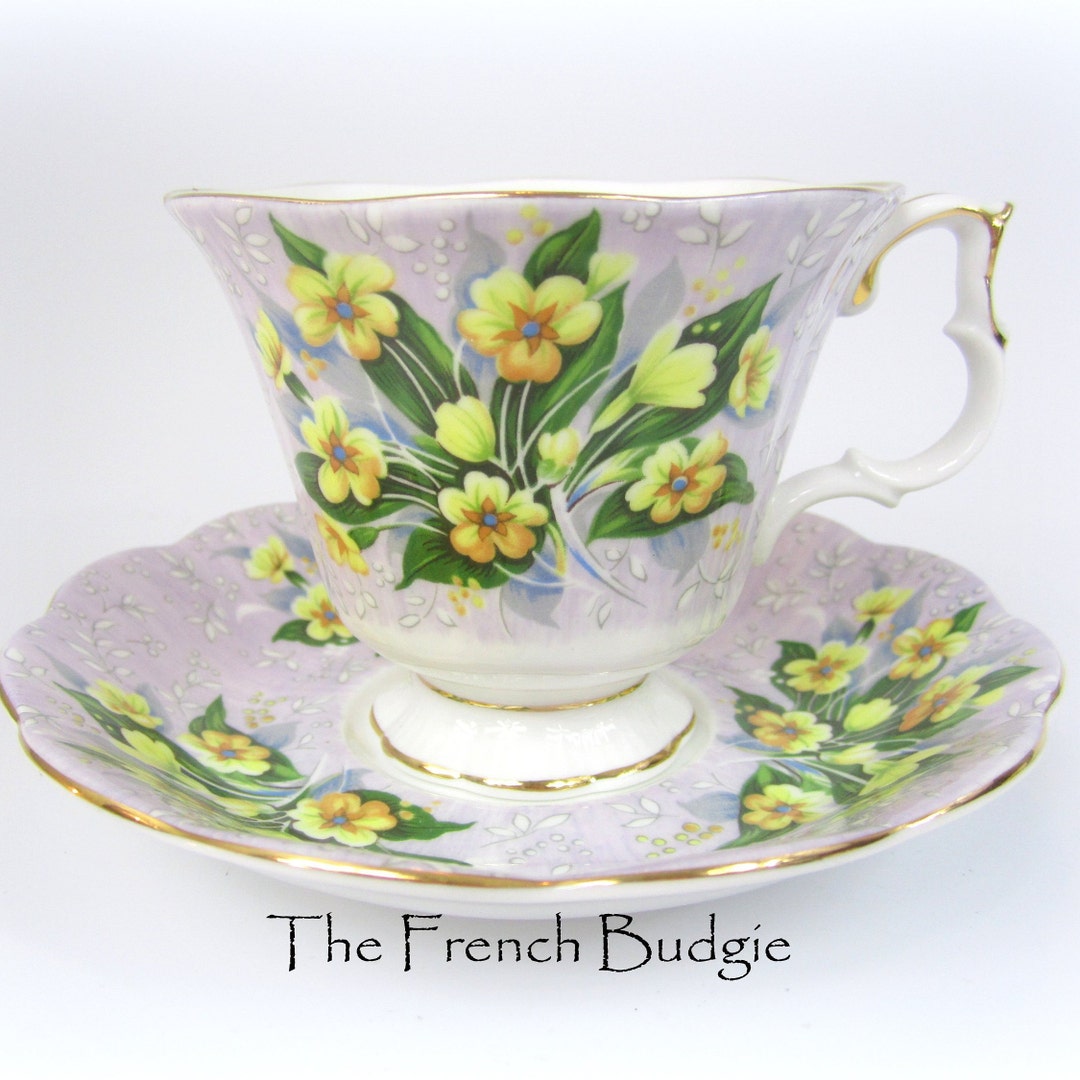 Royal Albert Pretty Lavender and Yellow Teacup and Saucer "adelphi ...