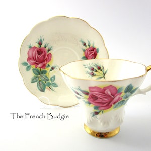 Royal Albert Vintage "elizabeth" Pink Rose Teacup and Saucer Set ...
