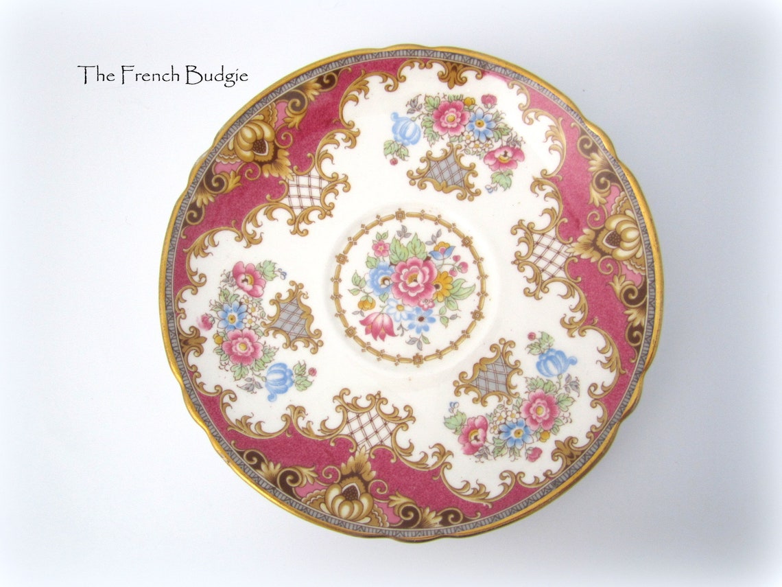 Shelley Pink Vintage Tea Cup and Saucer "sheraton" Pattern Teacup - Etsy