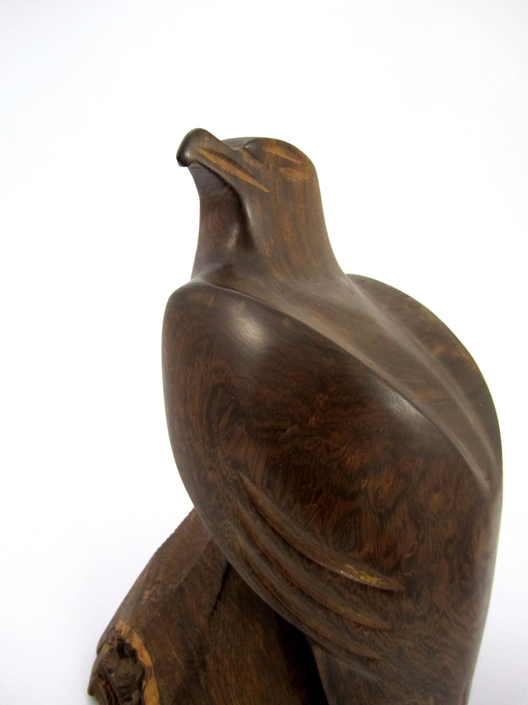 Ironwood Carving Bird of Prey Figurine,bald Eagle,hand Carved Wood Bird ...