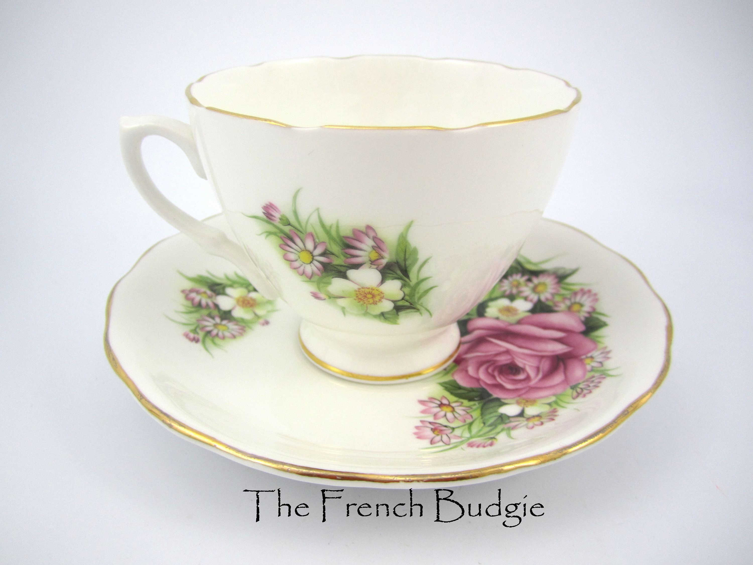 Royal Vale Pink Rose Tea Cup and Saucer Set Teacup Made in England - Etsy