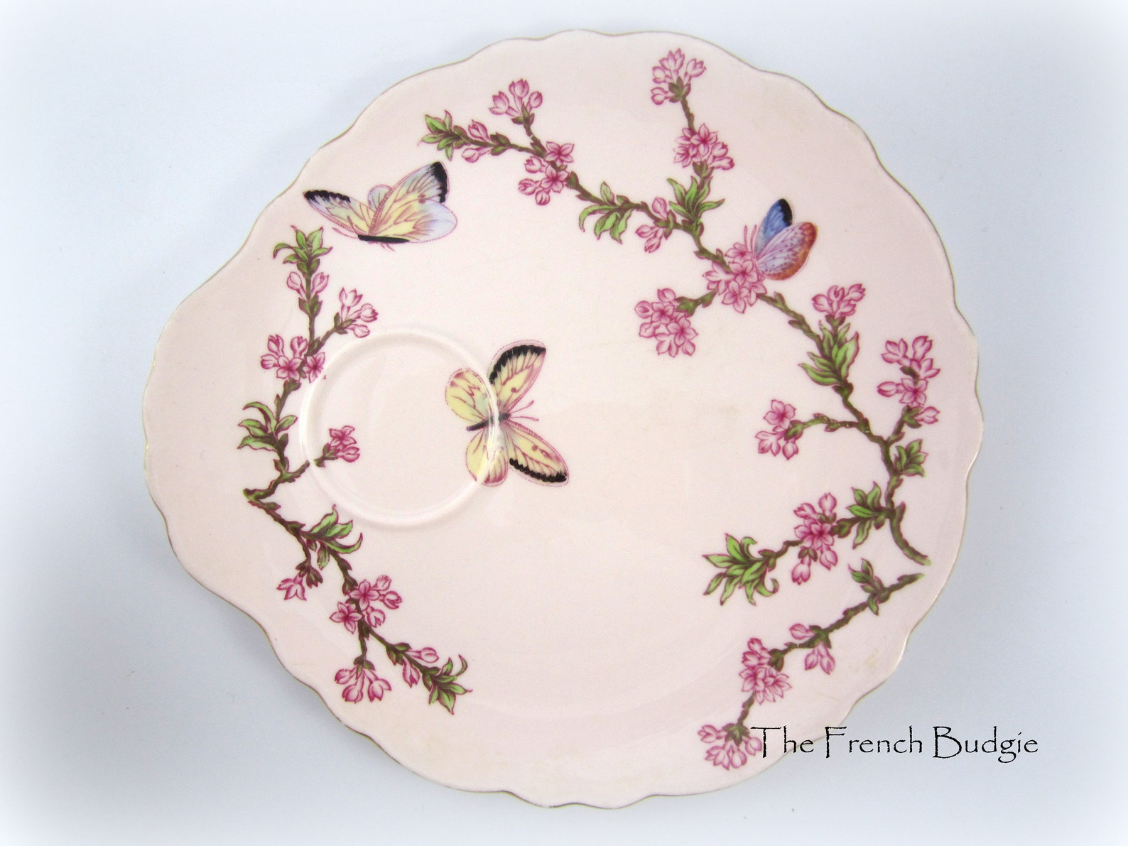 Tuscan Pale Pink Cherry Blossom and Butterflies Tennis Set - Etsy