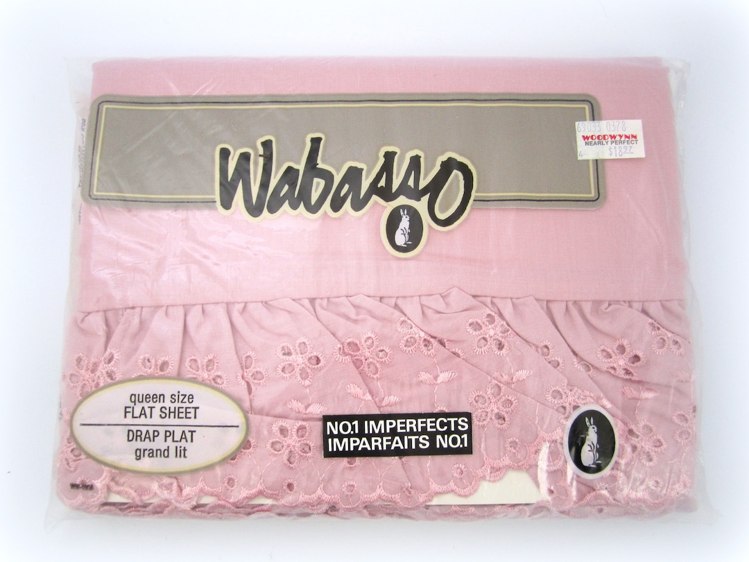 Vintage Queen Size Wabasso Flat Sheet New in Package With Ruffled ...