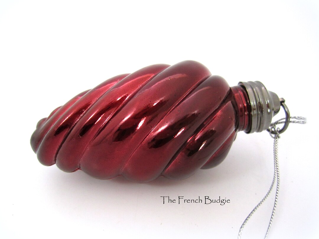 Beautiful Plum Colored Heavy Glass Christmas Tree Ornament Decoration ...