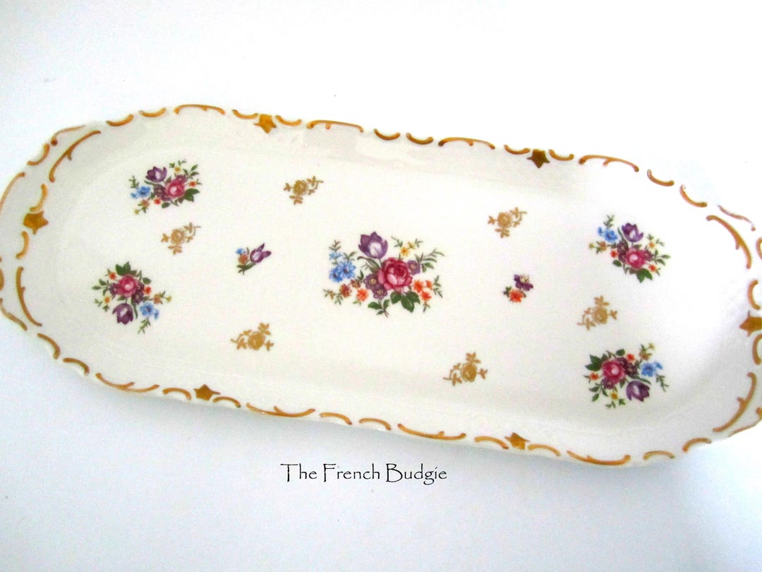 Vintage Reichenbach Porcelain Cake Tray, Sandwich Tray Made in ...