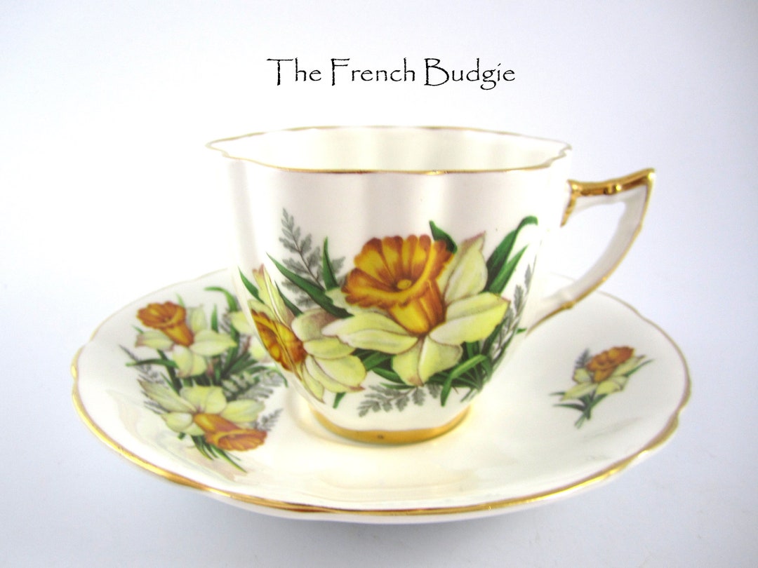 Royal Prince Yellow Daffodil Teacup and Saucer Made in ENGLAND Tea Cup ...