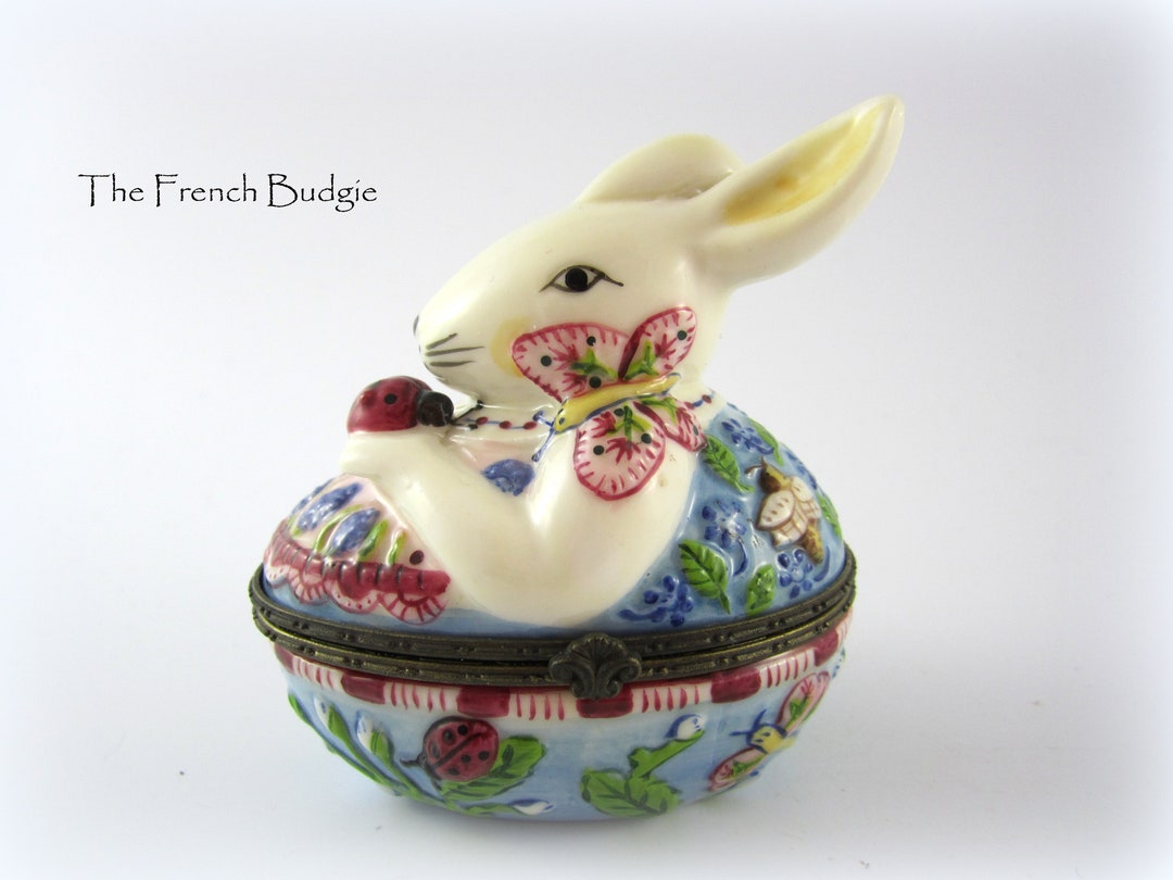 Villeroy Bosch Rabbit Sitting in Easter Egg Trinket Box~jewelery Box - Etsy