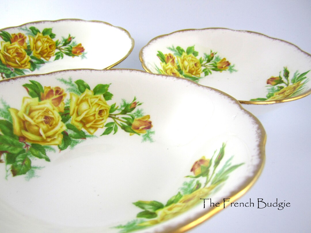 Three (3) Royal Albert Vintage "tea Rose" Serving Dish - Cereal Bowl ...