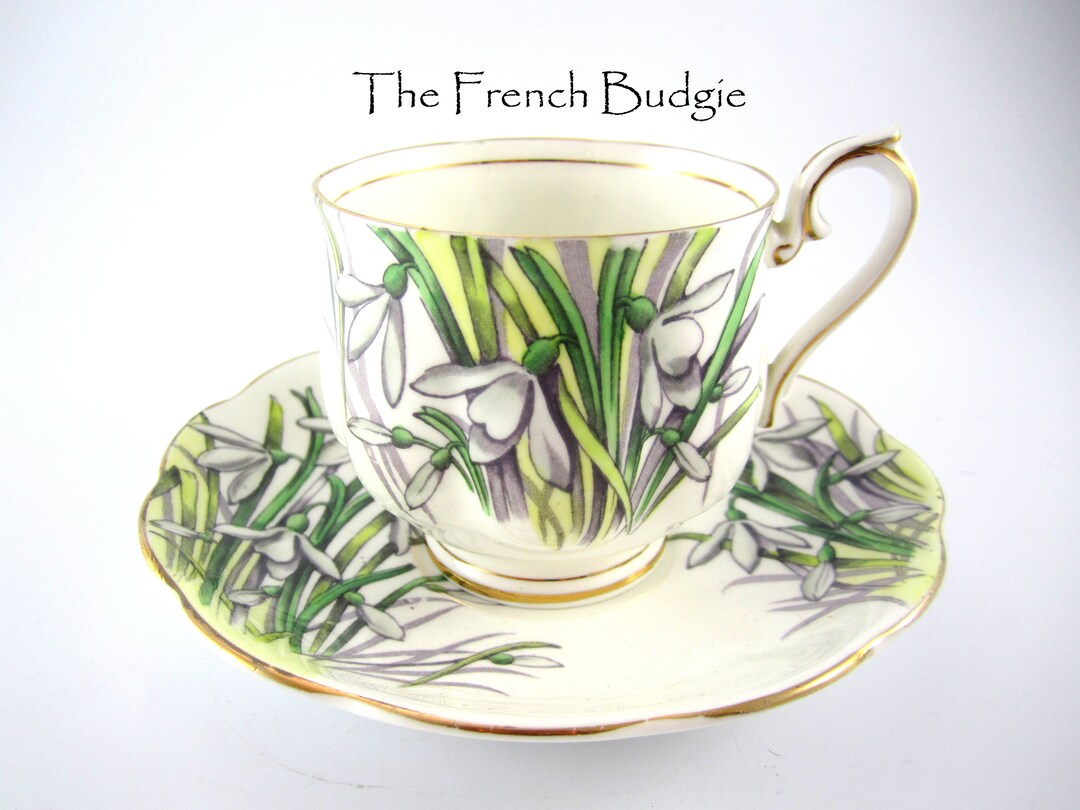 Royal Albert SNOWDROP Flower of the Month Teacup and Saucer Made in ...