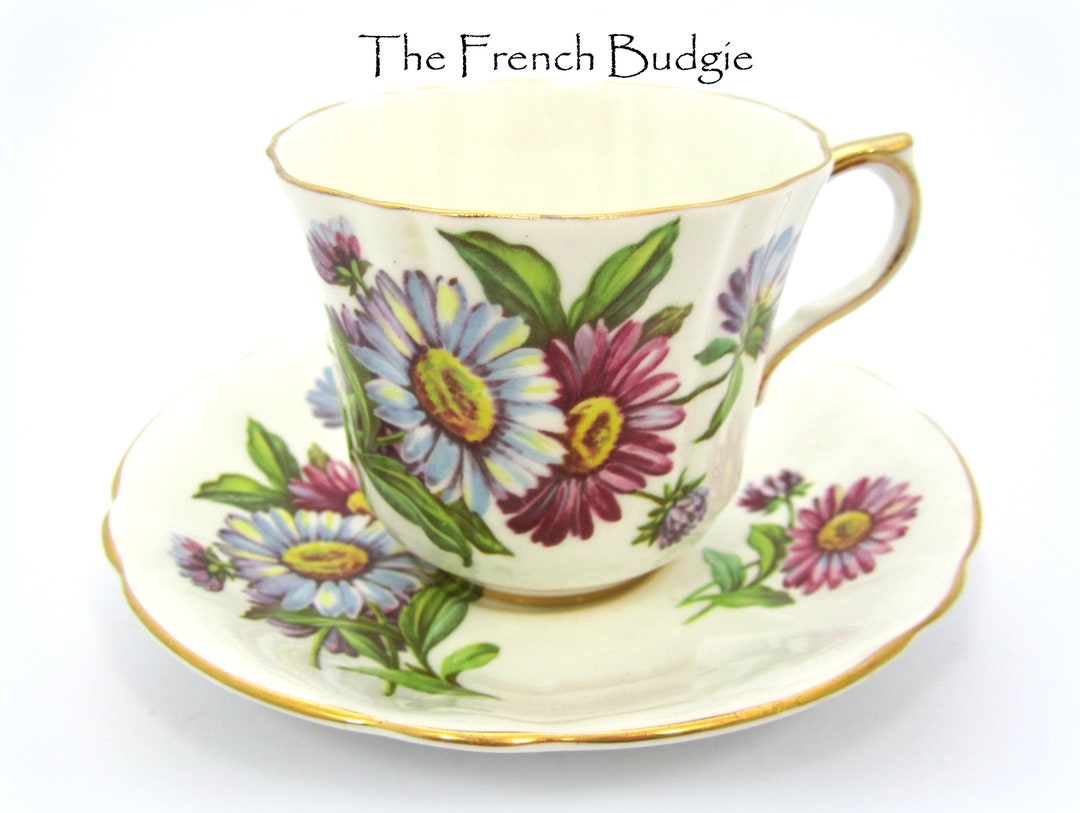 Royal London Daisy Vintage Teacup and Saucer Set Made in ENGLAND Tea ...