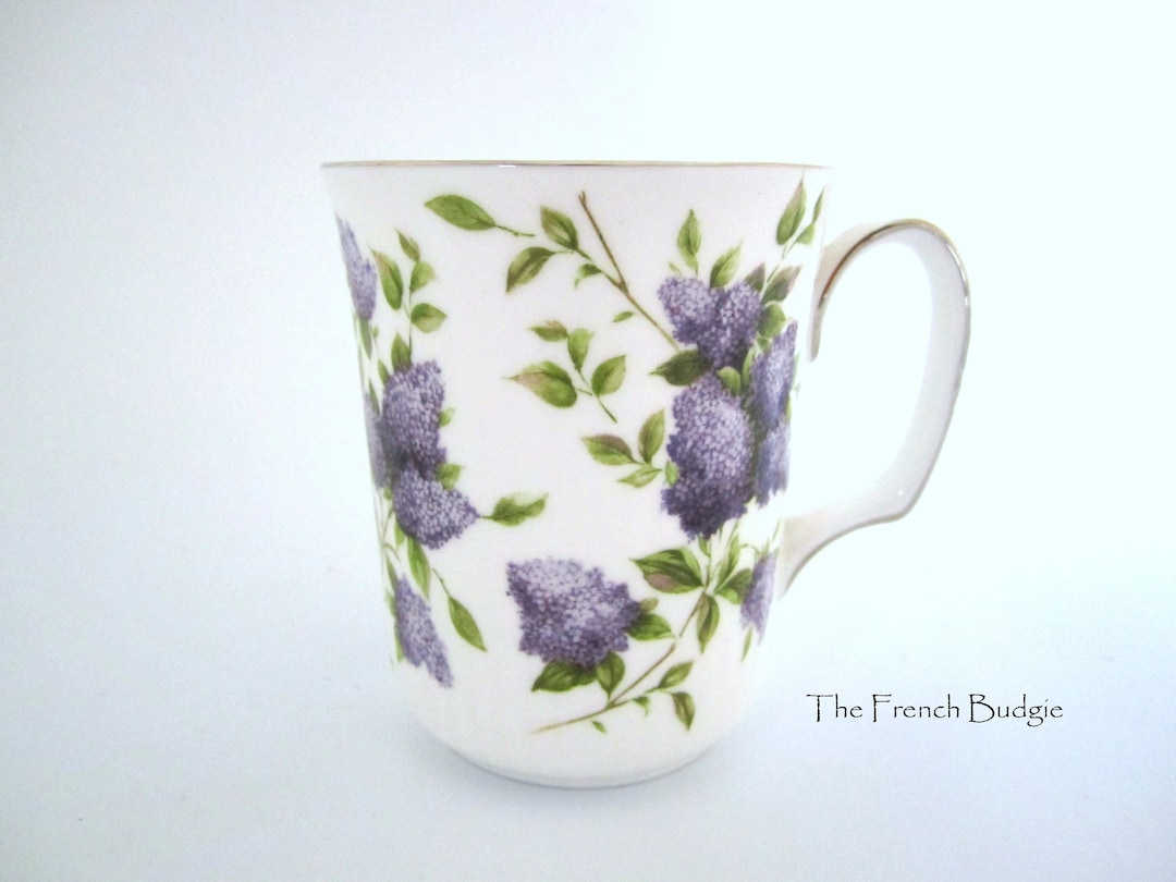 Royal Albert Vintage" Lilac Lane Platinum" MUG With Purple Lilacs, Made ...