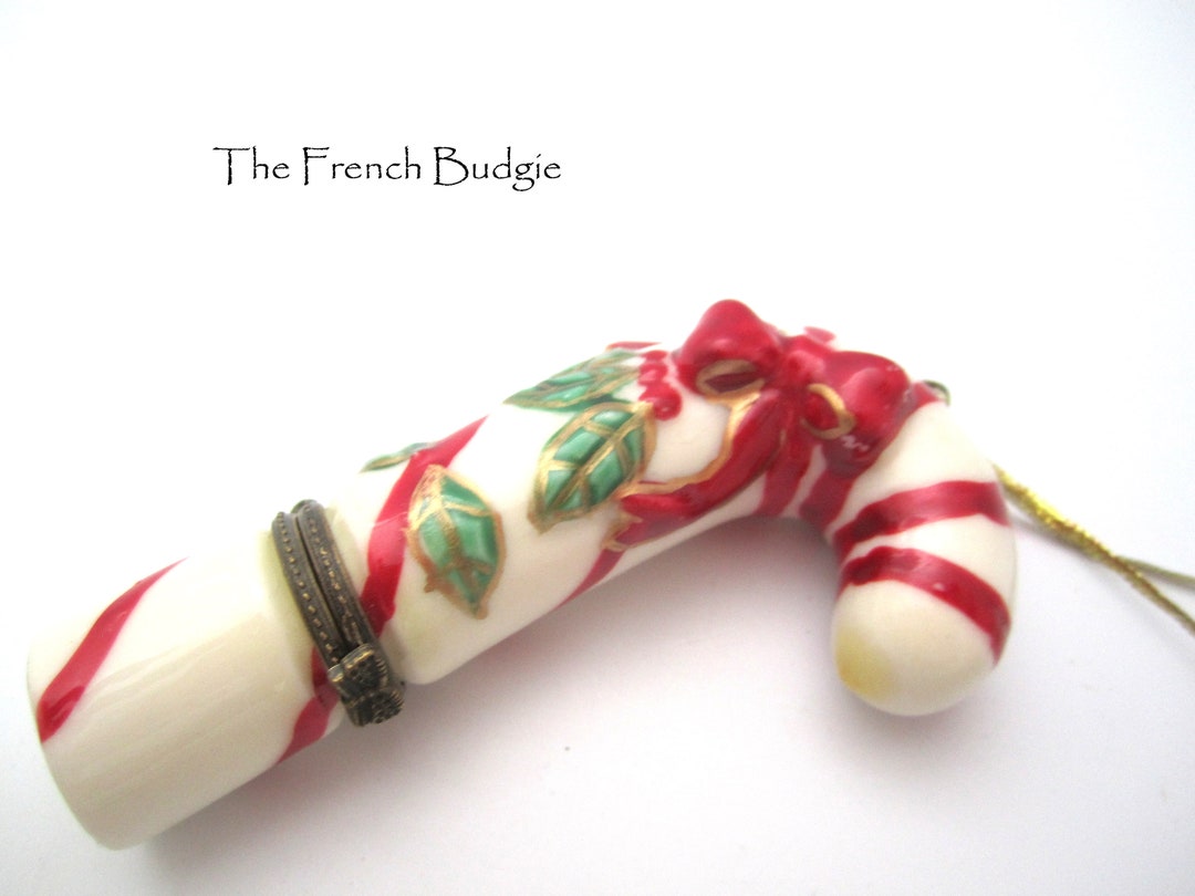 Christmas Tree Ornament CANDYCANE Trinket Box - Etsy