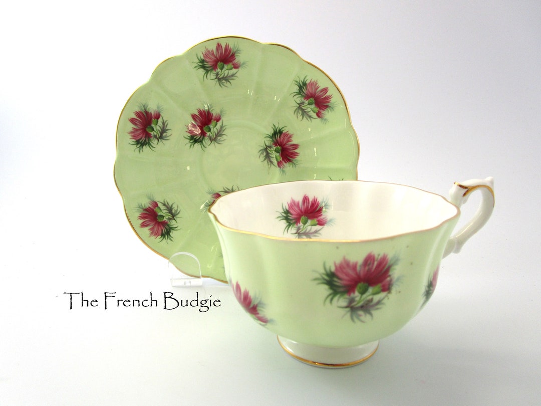 Royal Albert "ellen" From the Vanity Fair Series Mint Green Teacup and ...