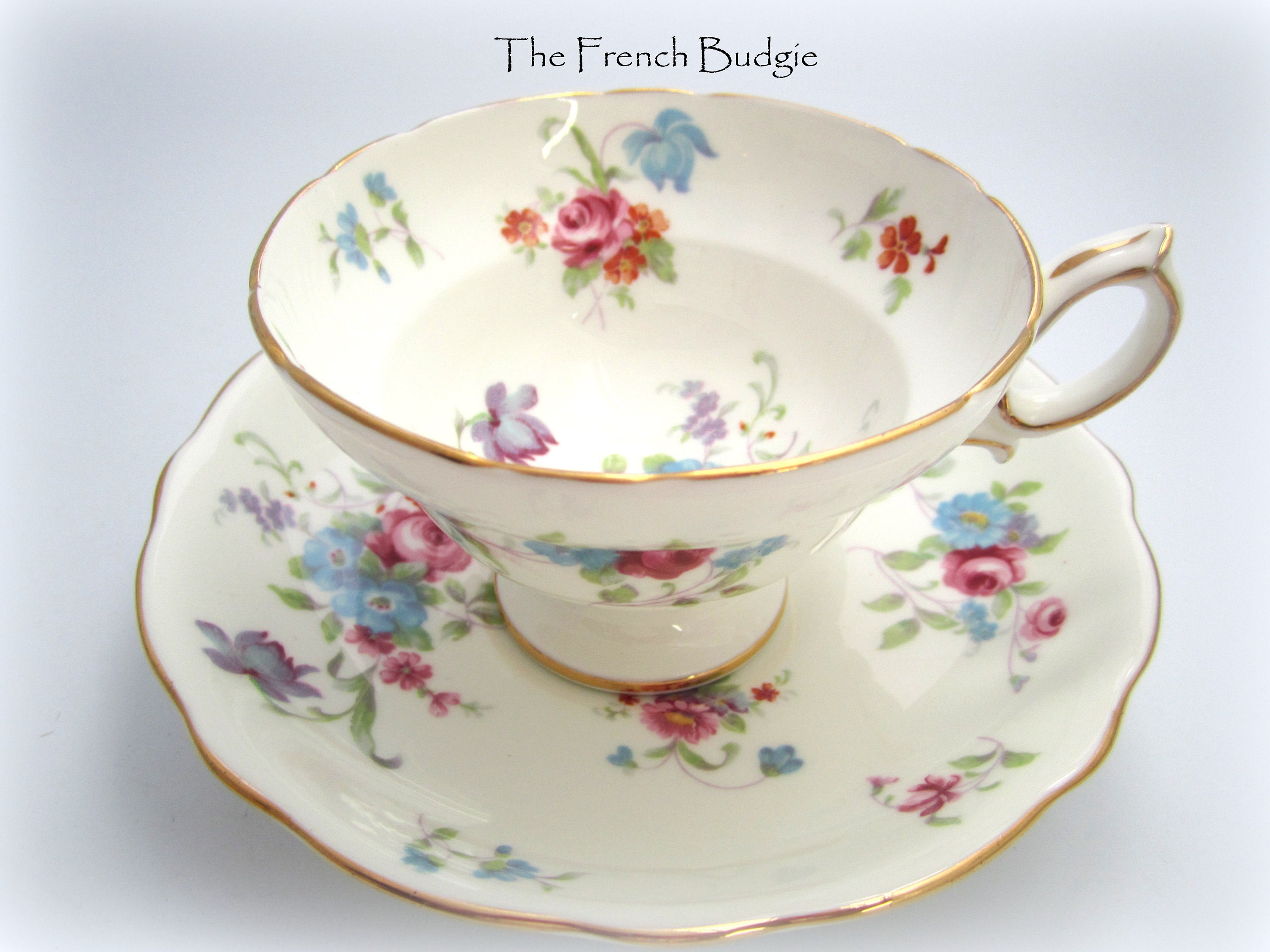 Hammersley & Co. Charming Floral Vintage Tea Cup and Saucer Set English ...