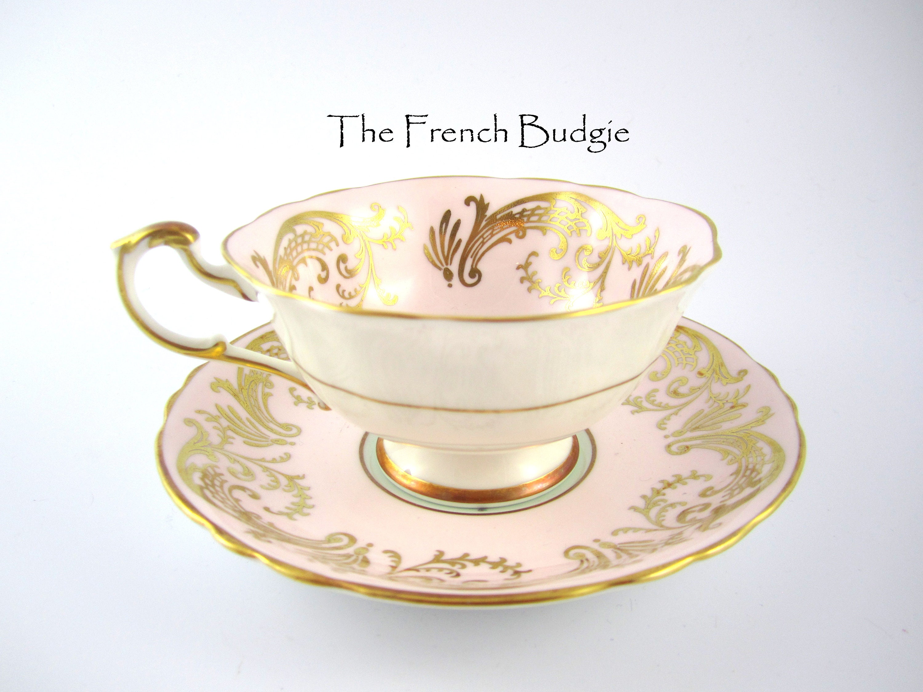 Paragon Pink and Gold Vintage Teacup and Saucer Set Double Warrant Made ...