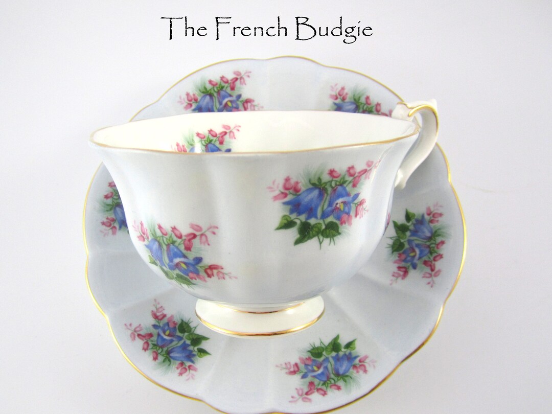 Royal Albert "cecilia" From the Vanity Fair Series Blue Teacup and ...