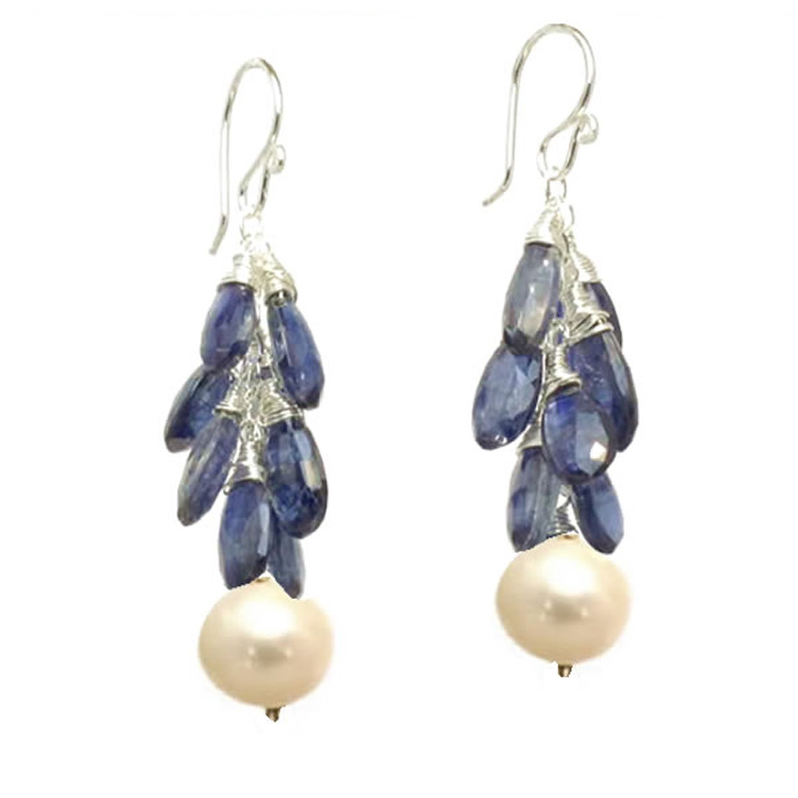 Kyanite With Ivory Pearls Princess 76 - Etsy