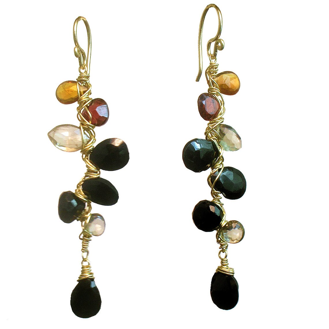 Branch Earrings Smokey Quartz Whiskey Quartz Mandarin - Etsy