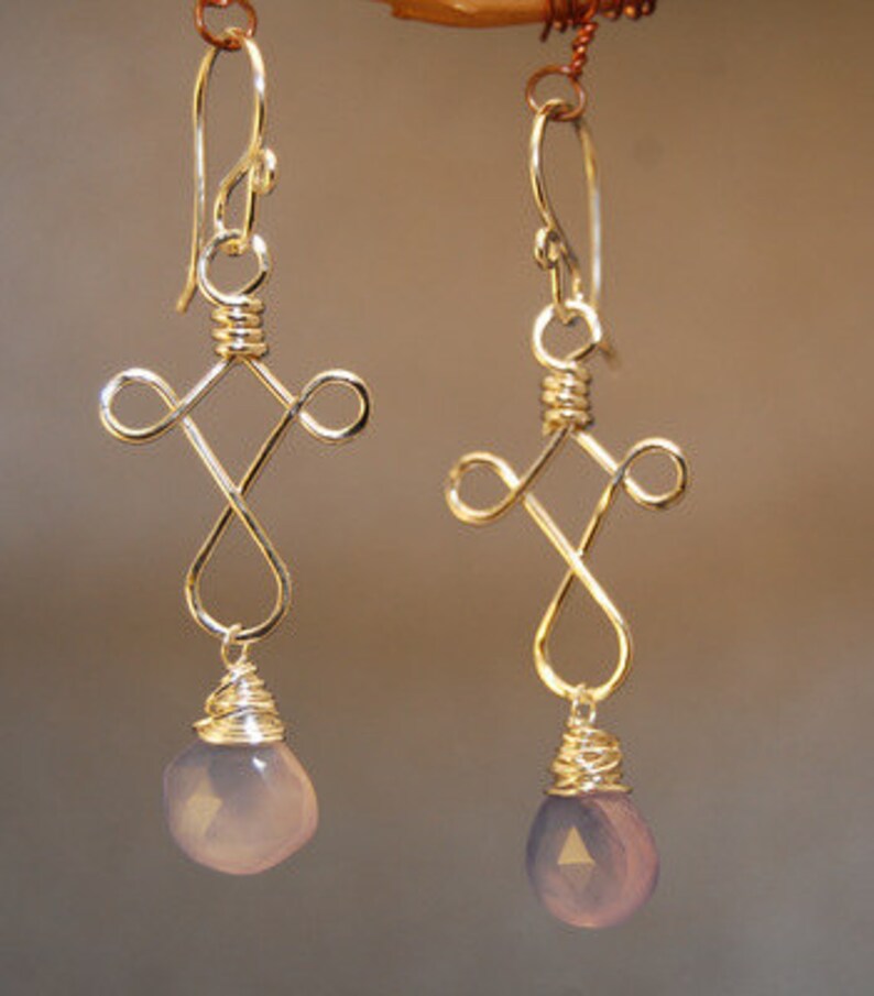 Hammered curled wire with your choice of stone Gypsy 3 | Etsy