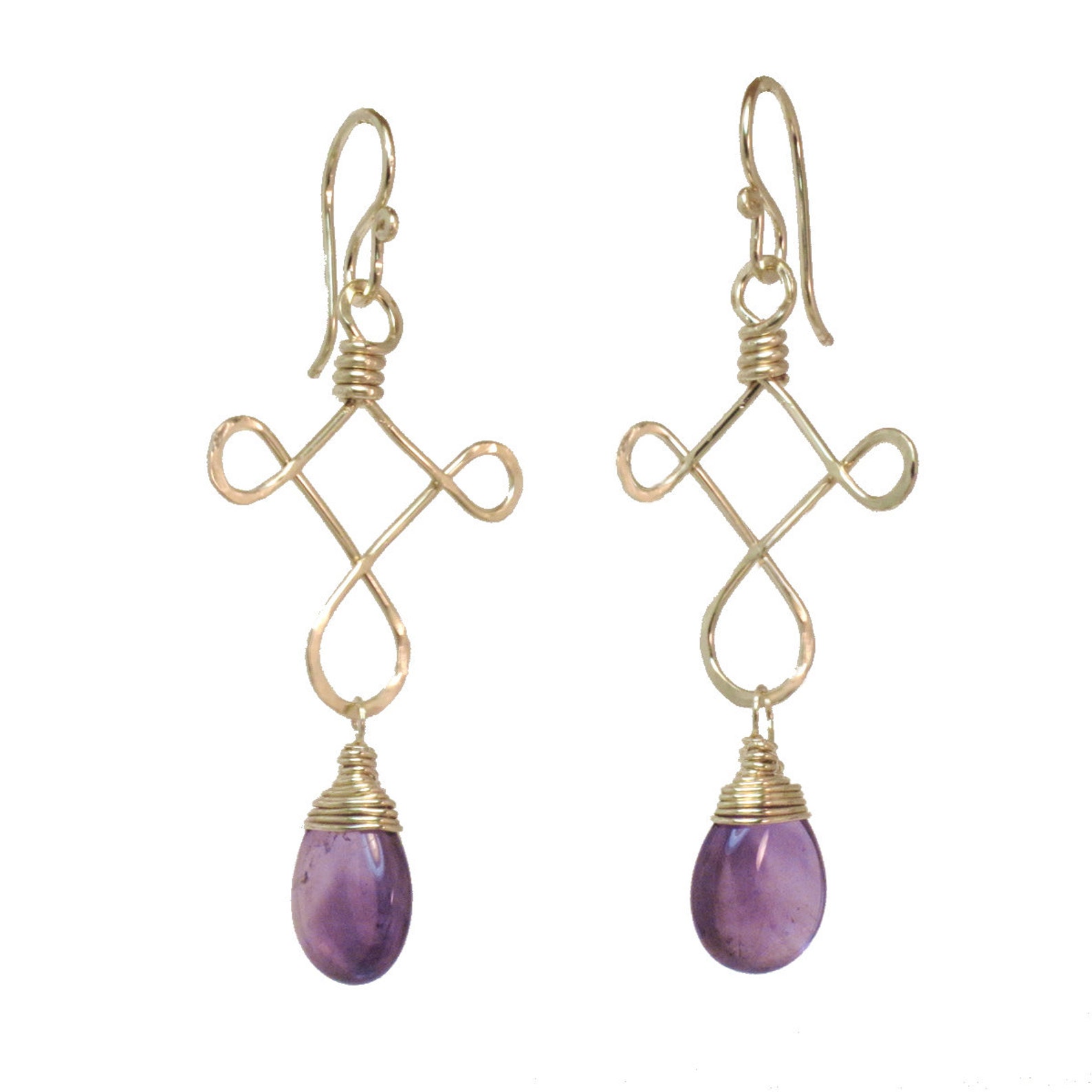 Hammered Curled Wire With Your Choice of Stone Gypsy 3 - Etsy