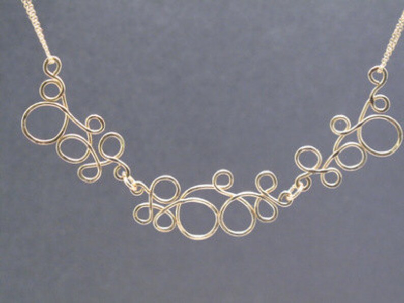 Hammered Bubble Loop Necklace 306 - Etsy