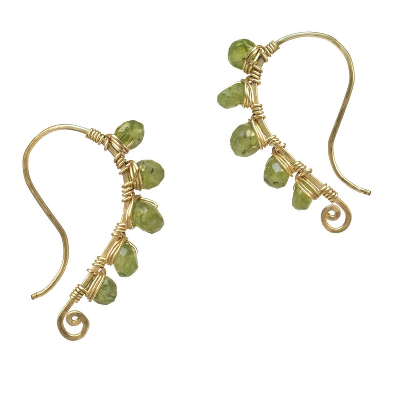 Hammered Earrings With Vessonite Gemstones Luxe Bijoux 43 - Etsy