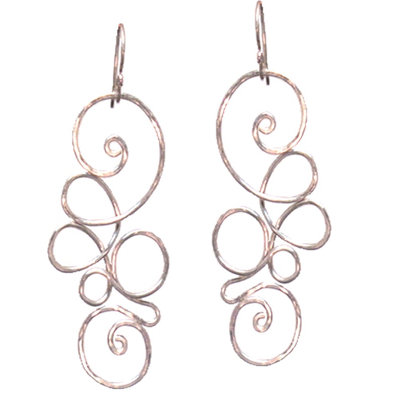 Hammered Swirl Earrings Nouveau 111 - Etsy