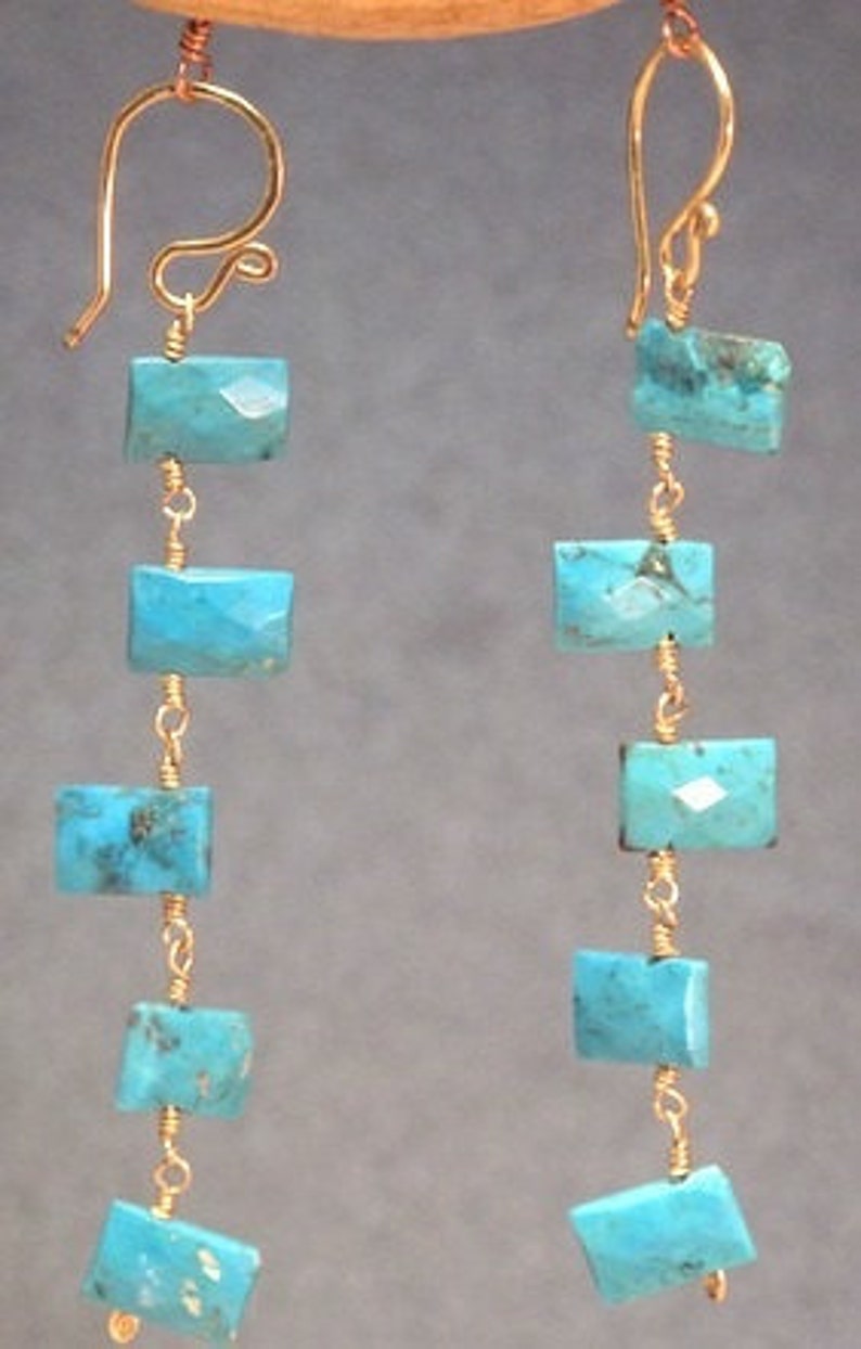 Cushion Cut Turquoise Earrings Modglam 22 - Etsy