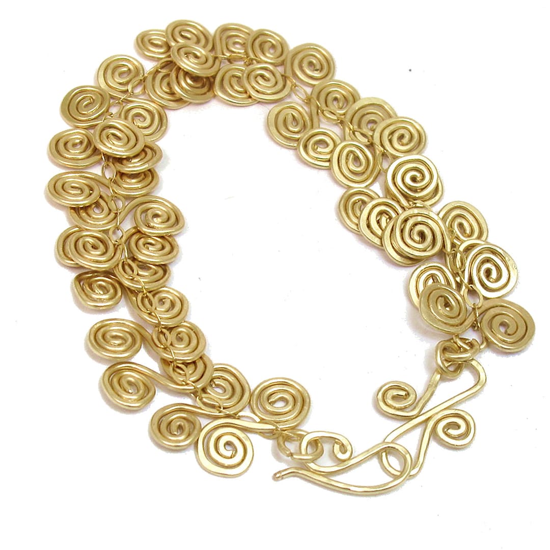 Hammered Curl Shapes Bracelet 22 - Etsy