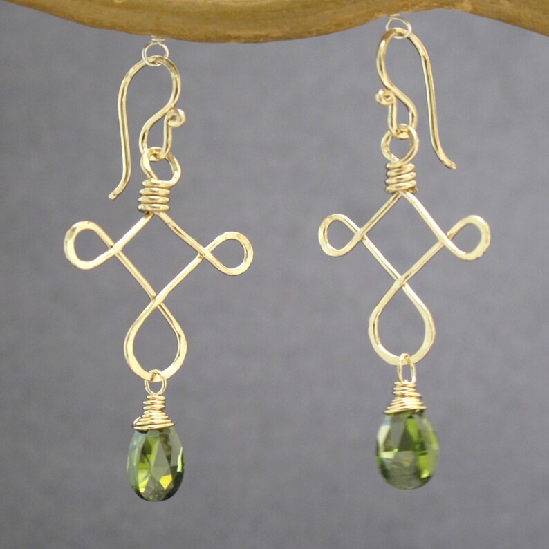 Hammered curled wire with your choice of stone Gypsy 3 | Etsy