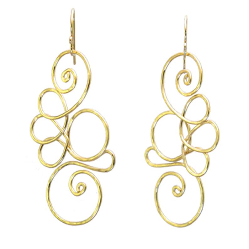 Hammered Swirl Earrings Nouveau 111 - Etsy