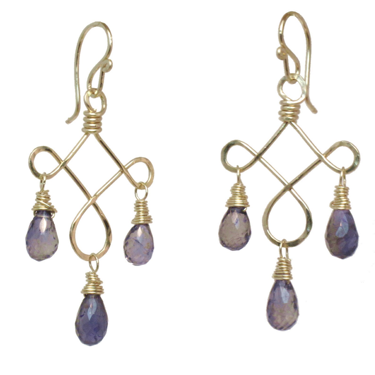 Hammered Curled Wire With Your Choice of Stones Gypsy 42 | Etsy