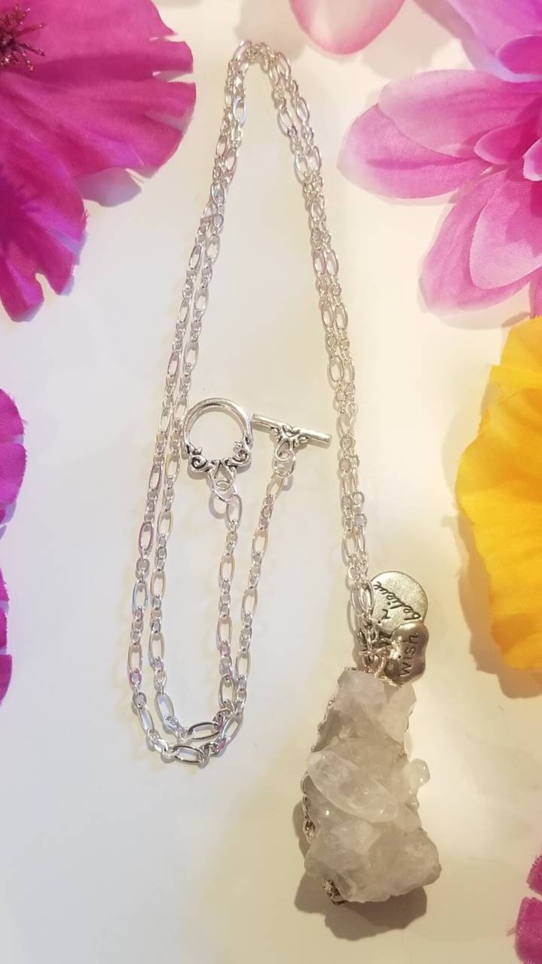 Crystal Quartz Chucky Chain Charm Necklace. - Etsy UK