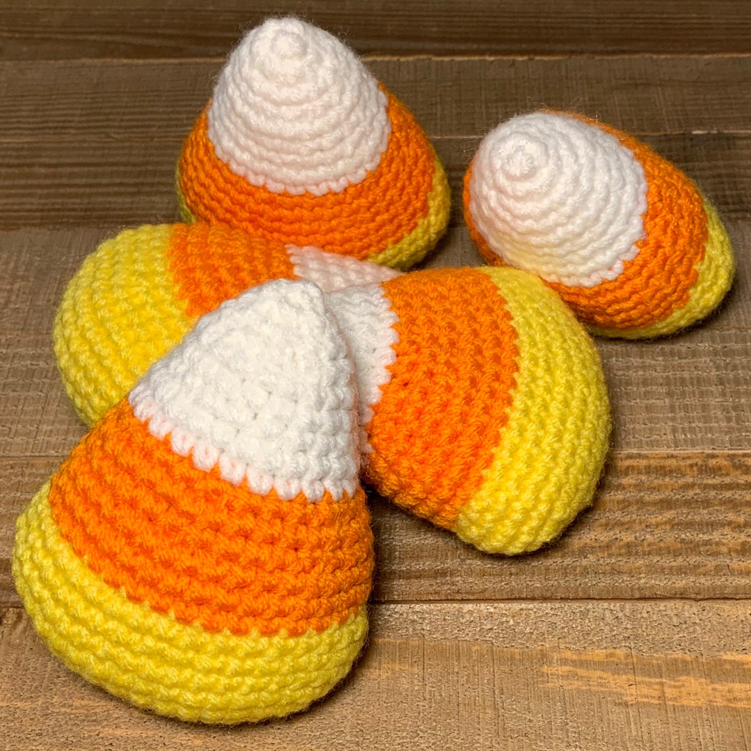 Candy Corn Decor, Stuffed Candy Corn, Crochet Candy Corn, Amigurumi ...