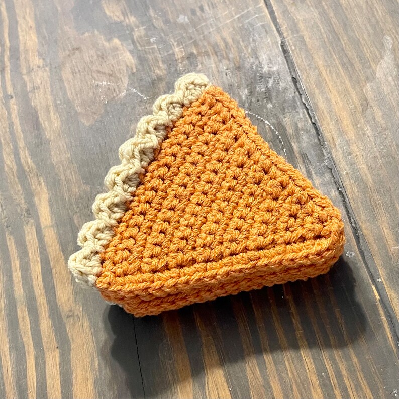 Crochet Pumpkin Pie Coaster: Handmade Fall Thanksgiving Decor - Etsy