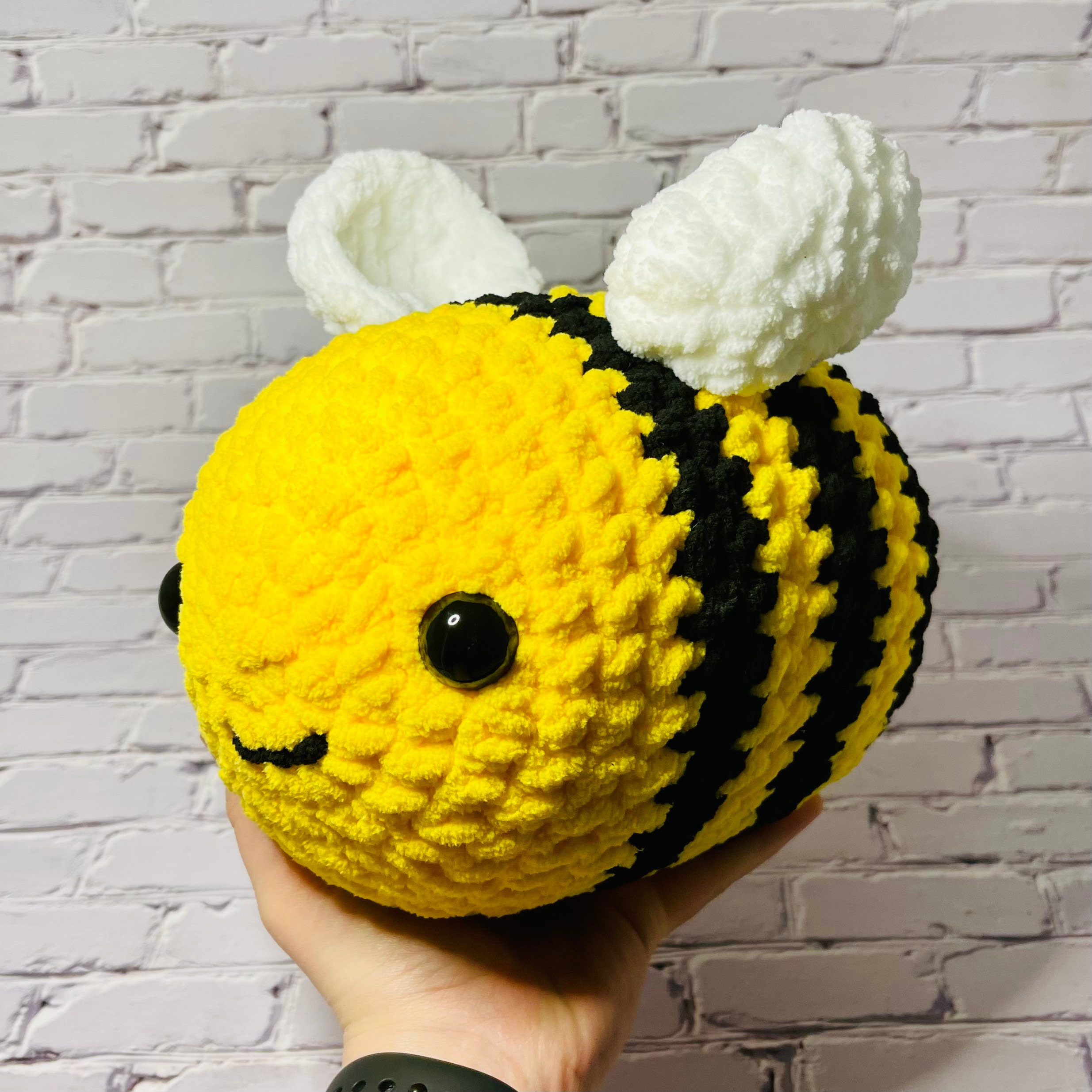 Bee Plushie, Crochet Bee, Handmade Bee, Bee Gift, Bee Lover, Colored ...