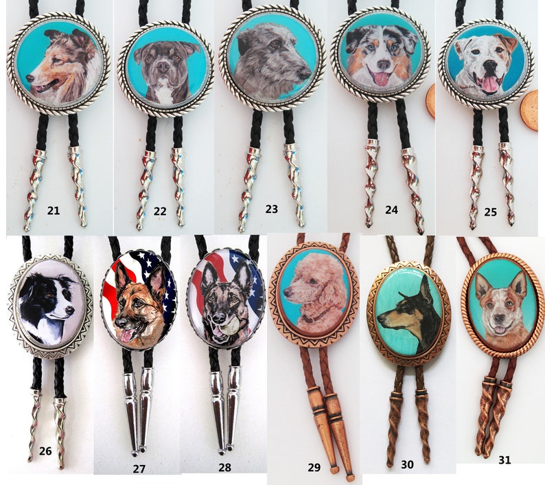 Dog Breed Classic Bolo Tie Over 100 Breeds/varieties | Etsy
