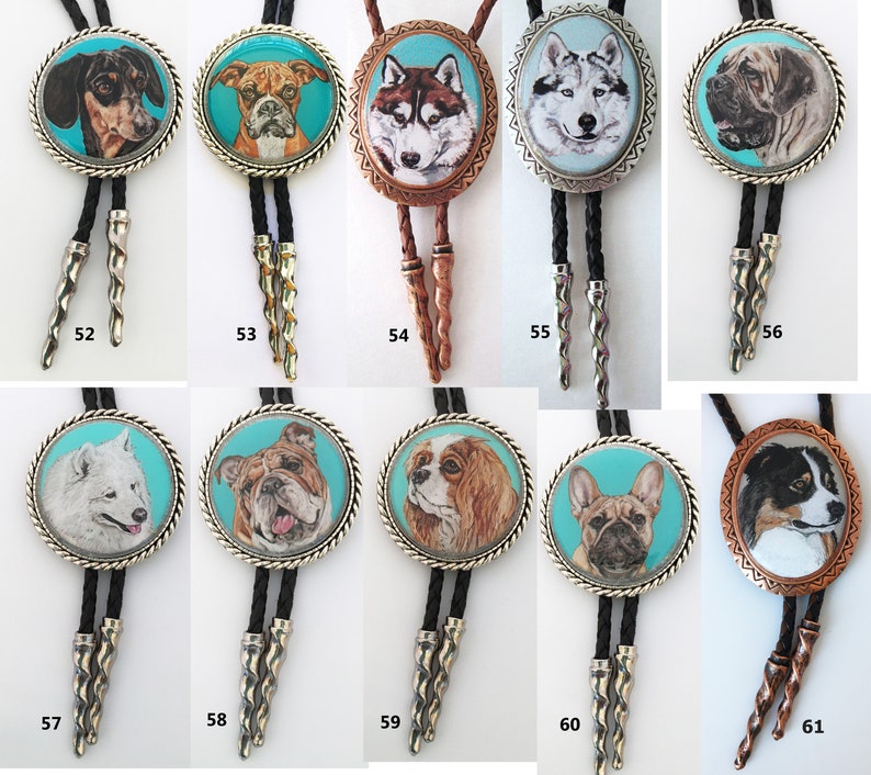 Dog Breed Classic Bolo Tie Over 100 Breeds/varieties | Etsy