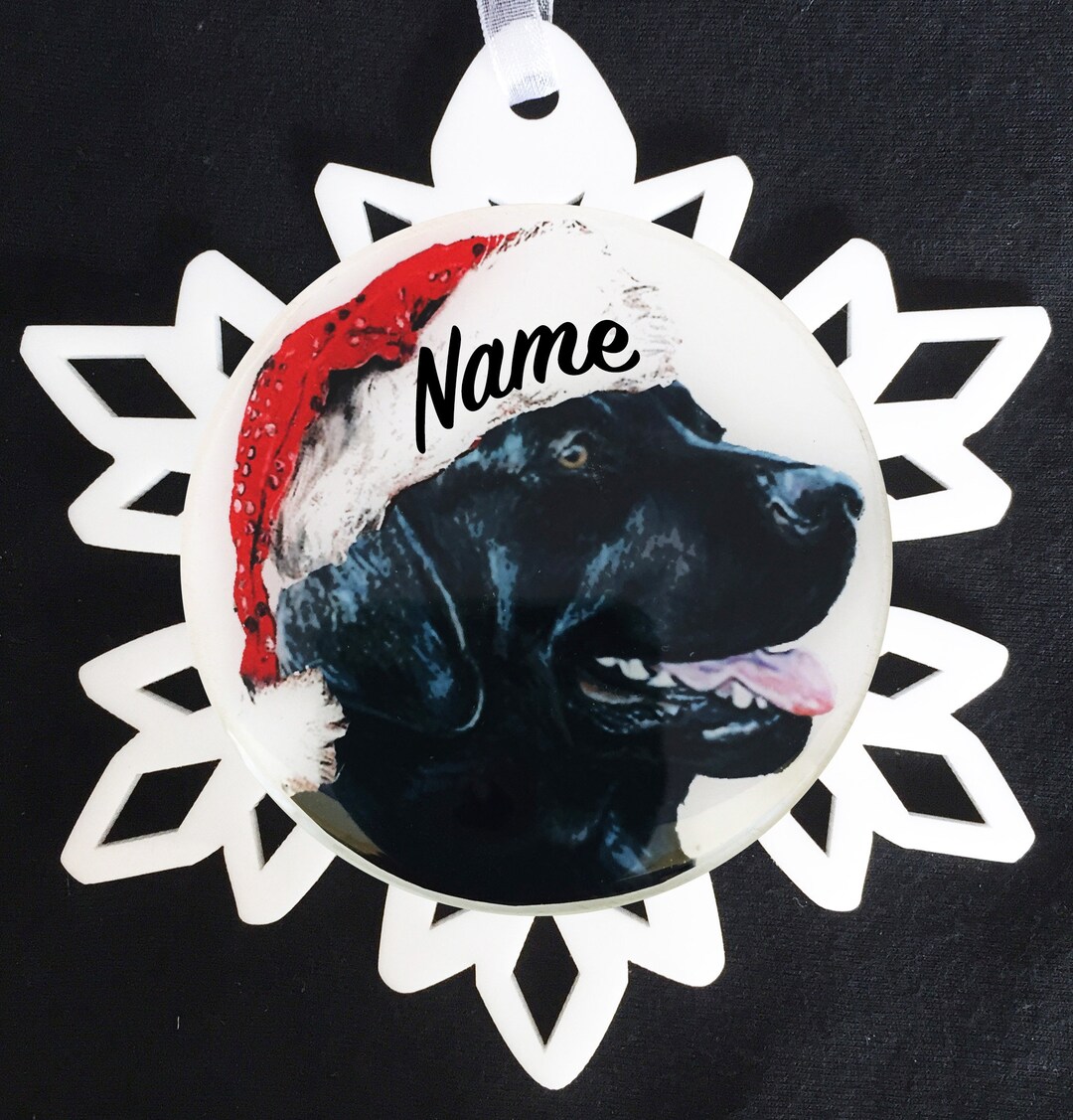 Black Labrador Retriever Dog Breed Personalized Christmas Ornament - Etsy
