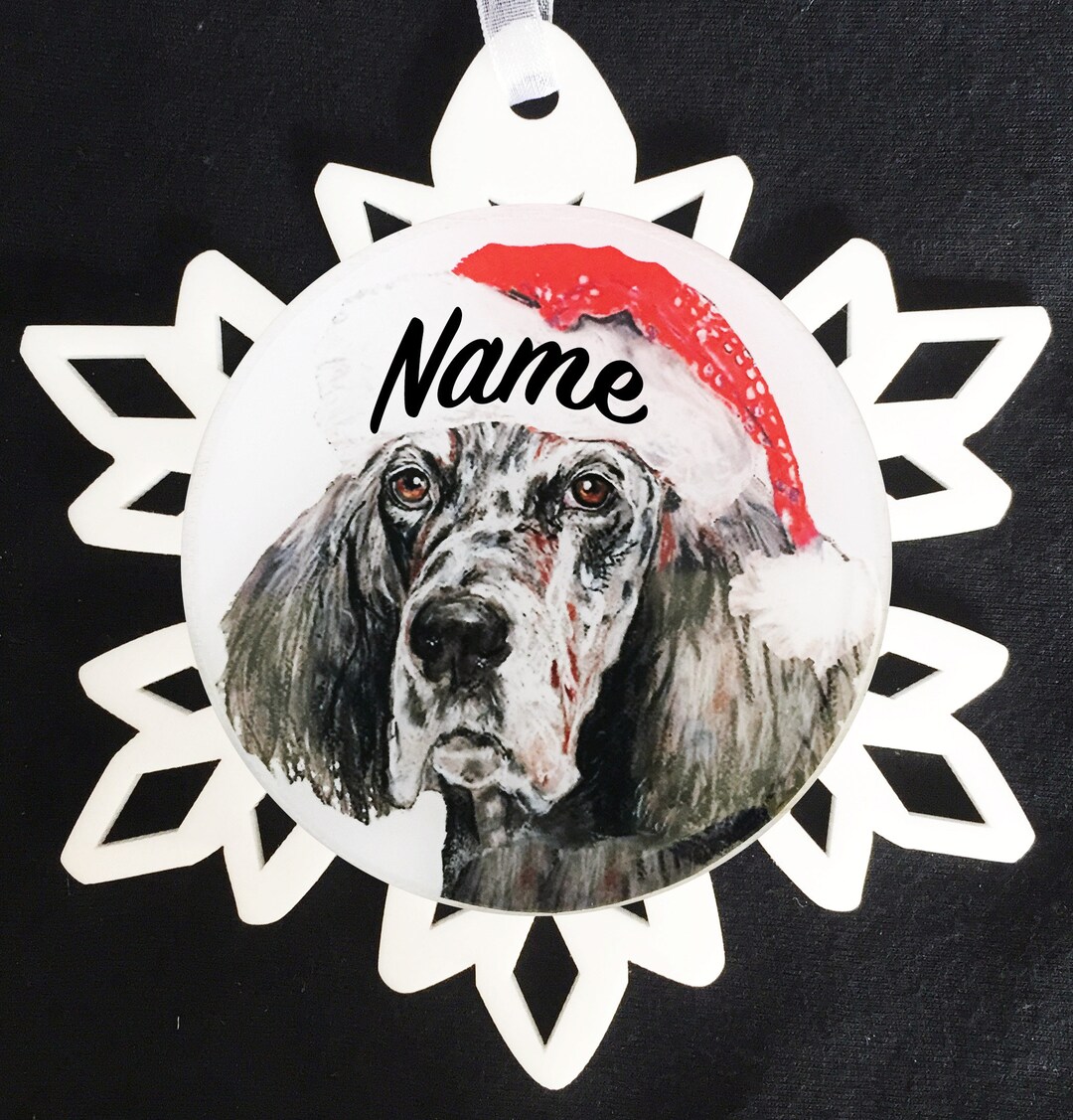 English Setter Dog Breed Personalized Christmas Ornament - Etsy