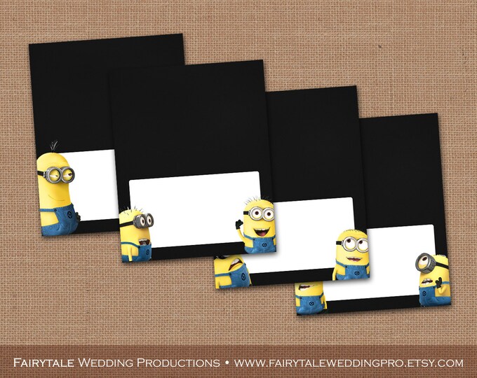 Despicable Me Minions Birthday Party Food Tent Cards Food - Etsy