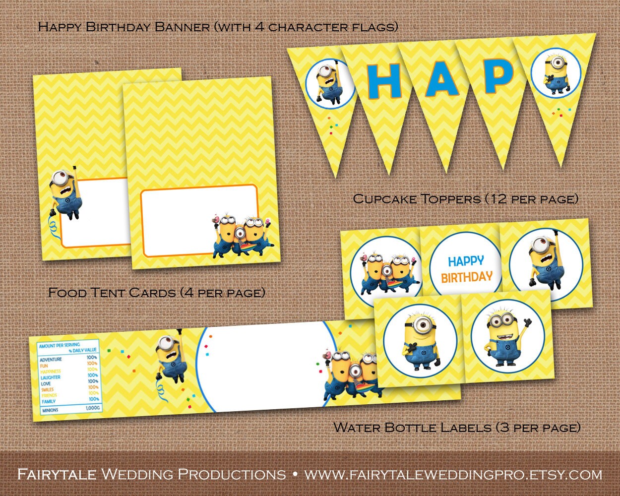 Despicable Me Birthday Banner