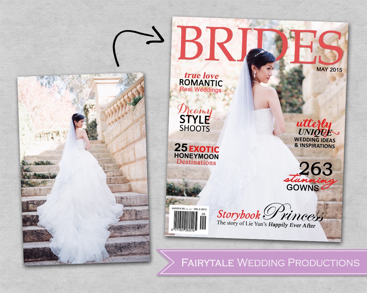 Custom Bridal Engagement Anniversary Wedding Magazine Cover | Etsy